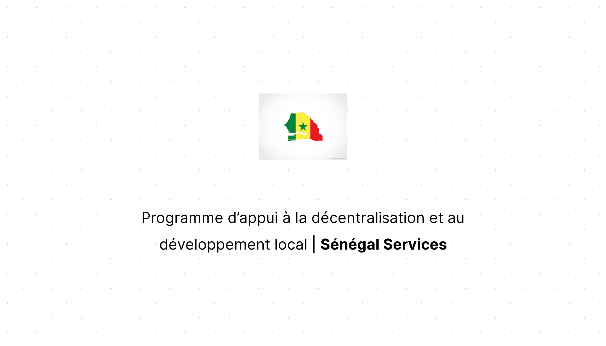 Programme d’appui à la décentralisation et au développement local ...